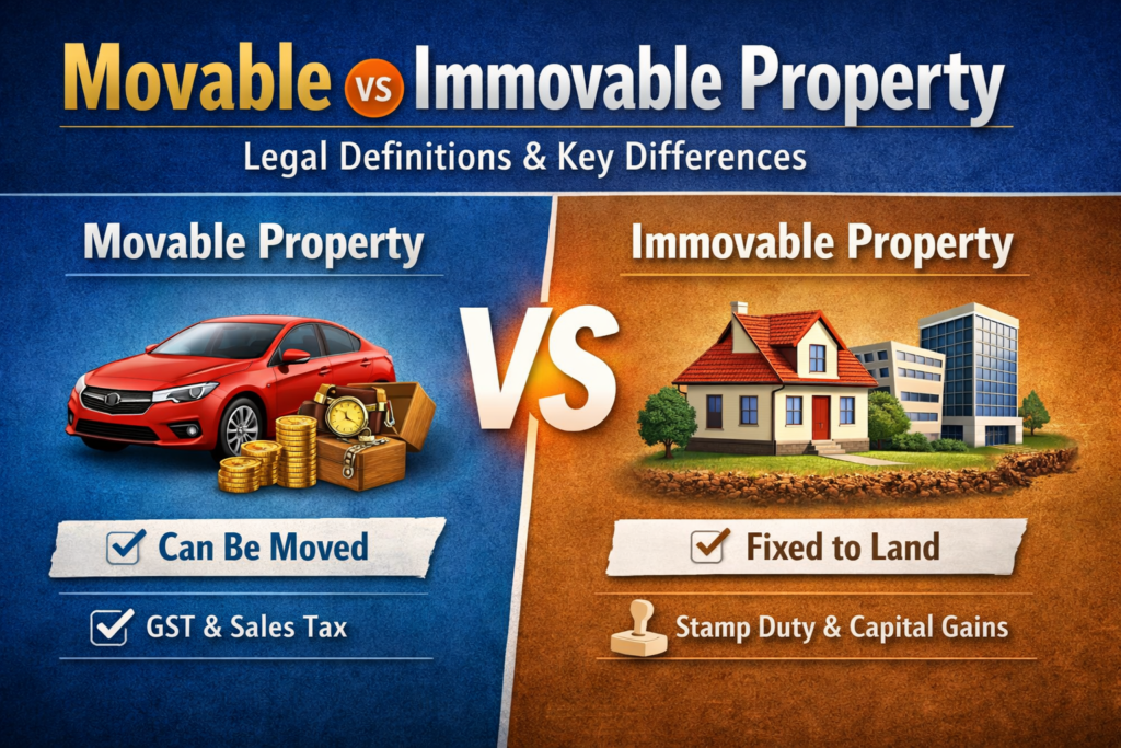 What is Movable and Immovable Property? Legal Definitions & Key Differences